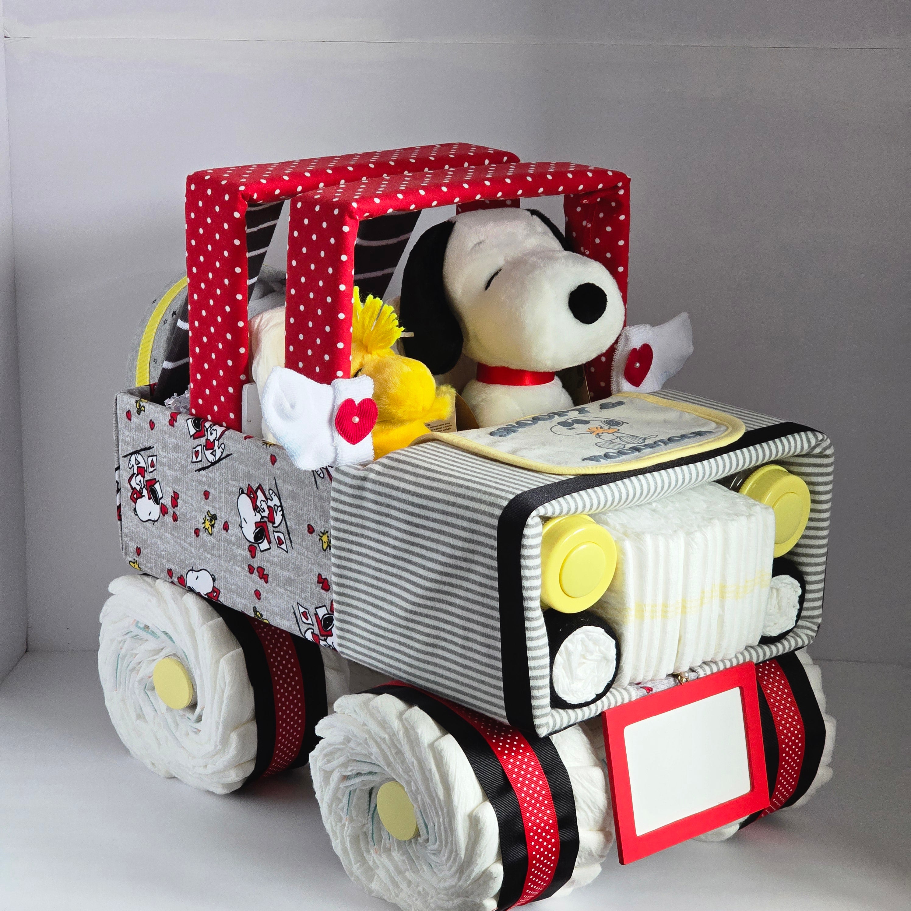 Snoopy & Woodstock Diaper Jeep – Bums N Roses Diaper Boutique